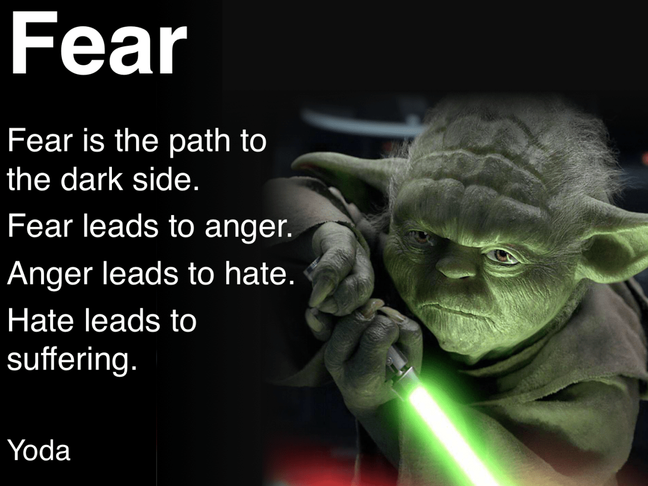 Fear Anger Hate – Yoda | recovery network: Toronto